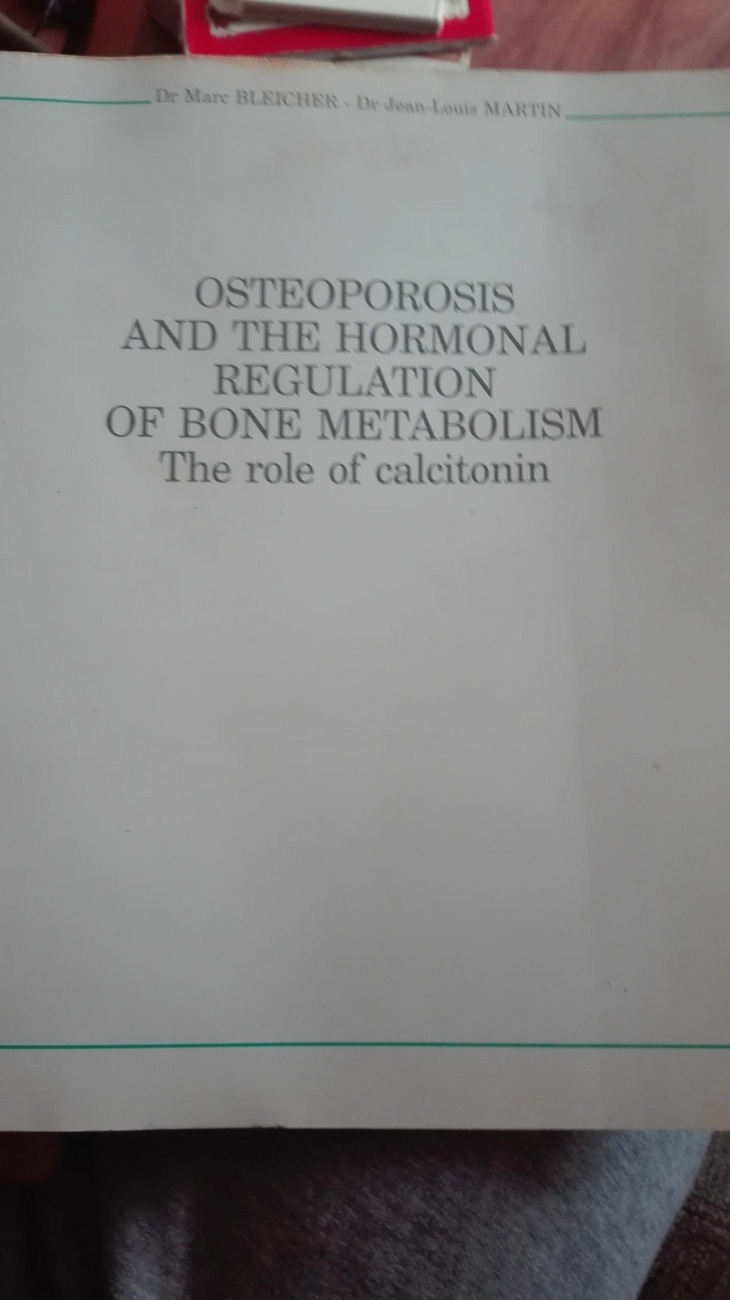 Osteoporosis and the Hormonal Regulation of Bone Metabolism - Princ Shop